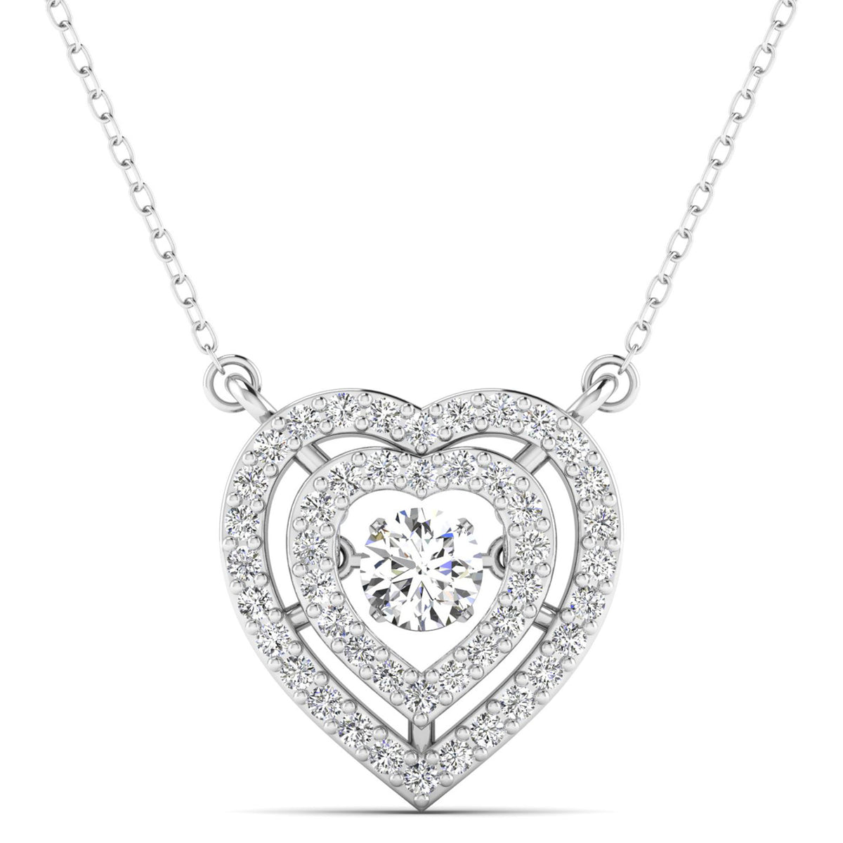 Heart Dancing Diamond Necklace – Milano