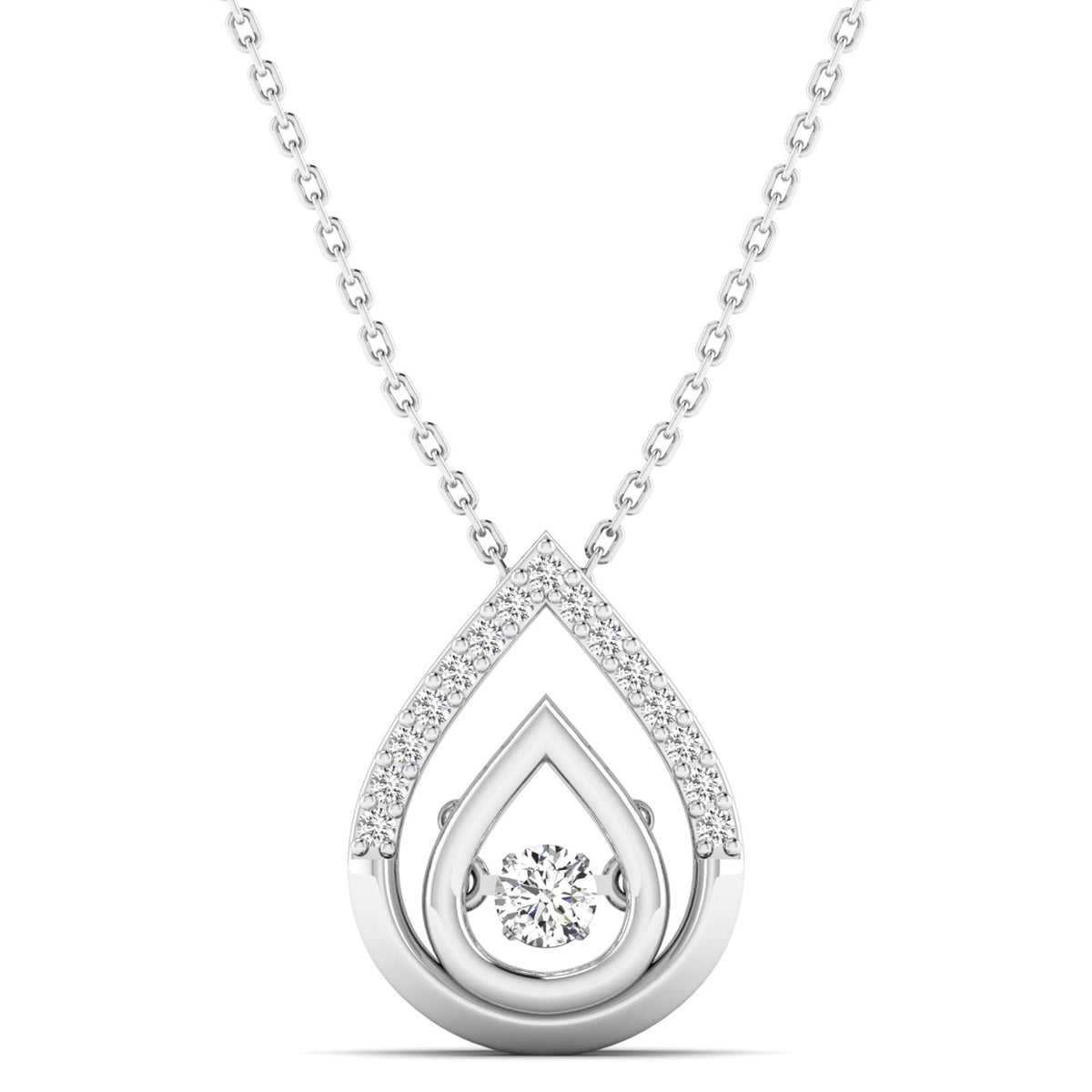 Dew Drop Dancing Diamond Pendant – Milano