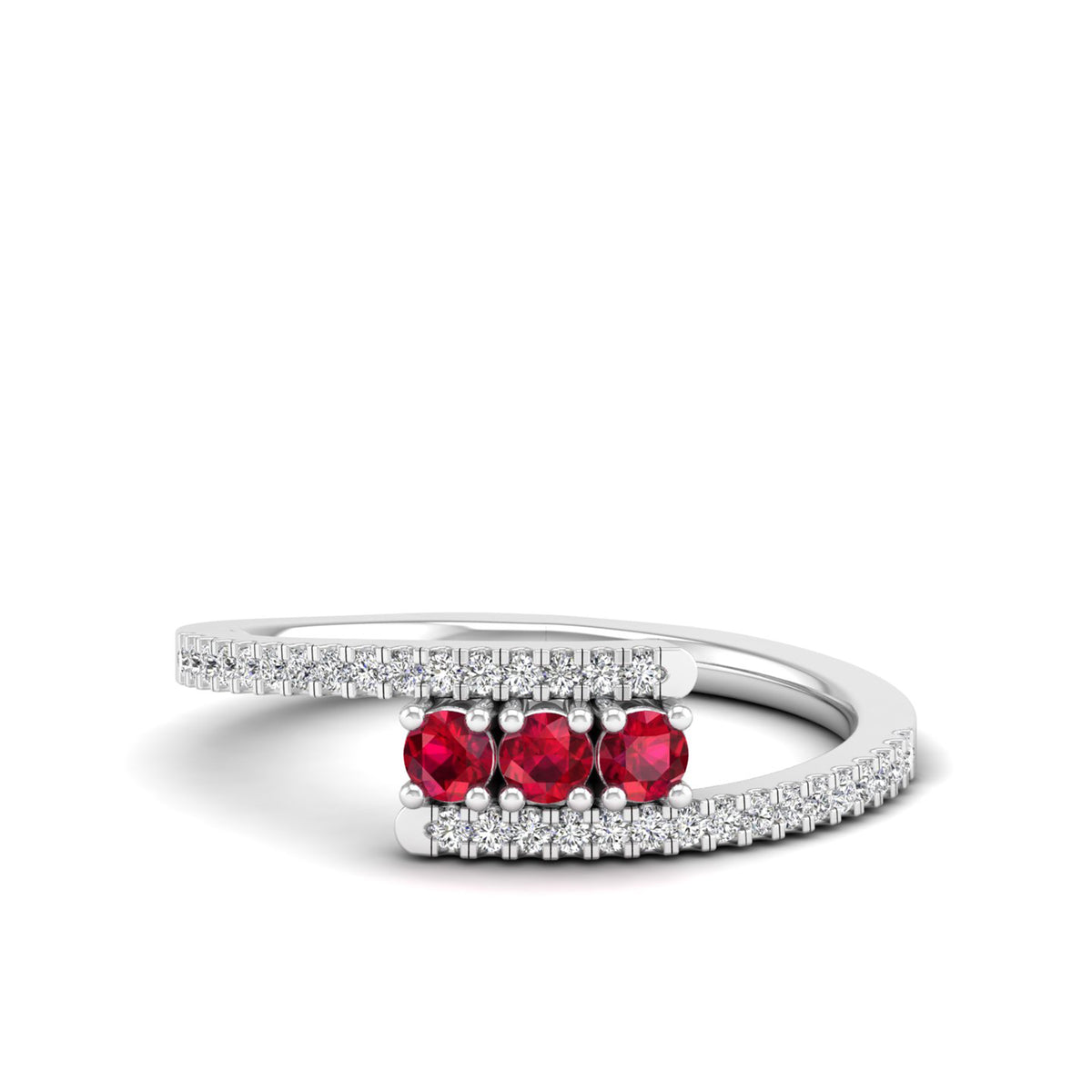 Twist Ruby and Diamond Ring – Milano