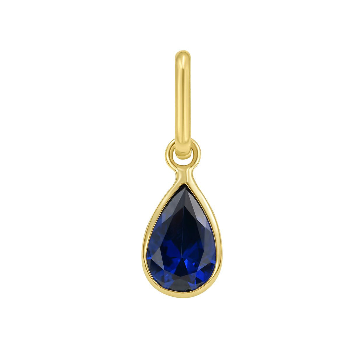Pear Blue Sapphire Charm – Milano