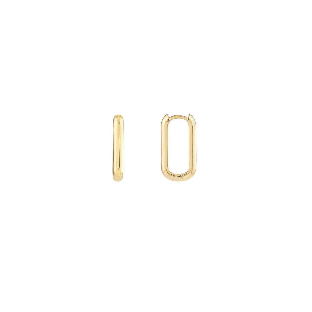 20mm Oblong Polished Mini Hoops – Milano