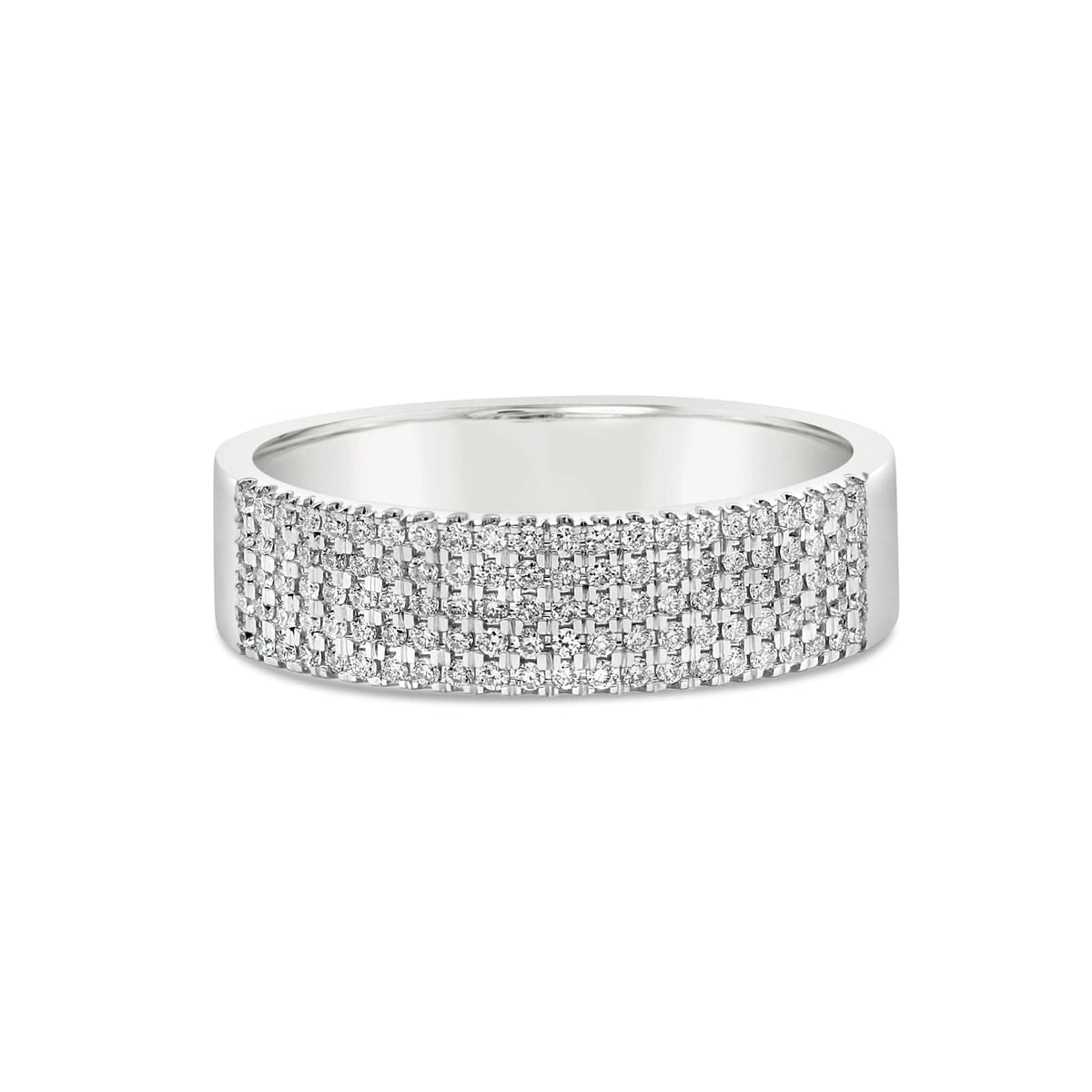Diamond 5 Row Pavé Ring – Milano